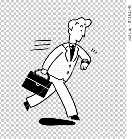 Rushing office worker - Stock Illustration [87161640] - PIXTA