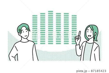 大数の法則 多い試行回数によって得られた統計的な結果のイラストのイラスト素材 [87185423] - PIXTA