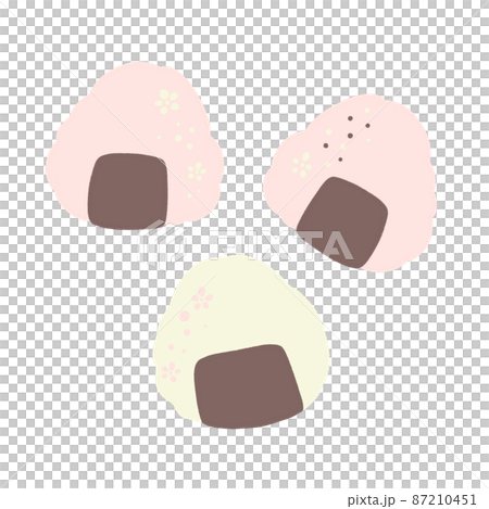 Spring-colored rice balls - Stock Illustration [87210451] - PIXTA