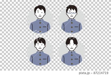 Person junior high school boy icon set - Stock Illustration [87214719 ...