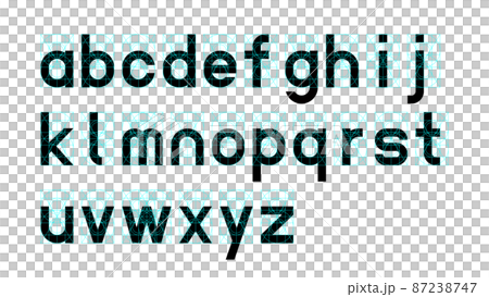 Golden ratio font, alphabet, lowercase - Stock Illustration [87238747 ...