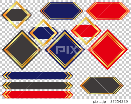 Flashy gold-rimmed label material - Stock Illustration [87354289] - PIXTA