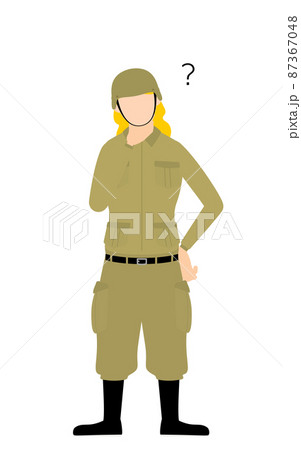 Female Army Officer Cartoon