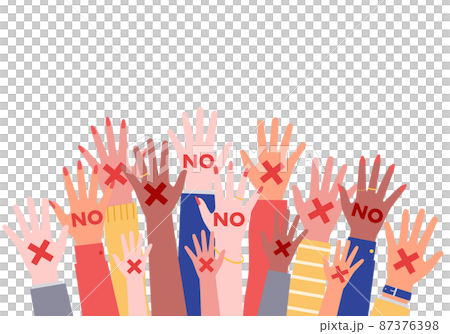 Vector illustrations of people who oppose - Stock Illustration ...