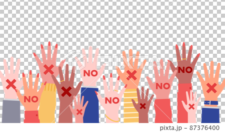 Vector illustrations of people who oppose - Stock Illustration ...