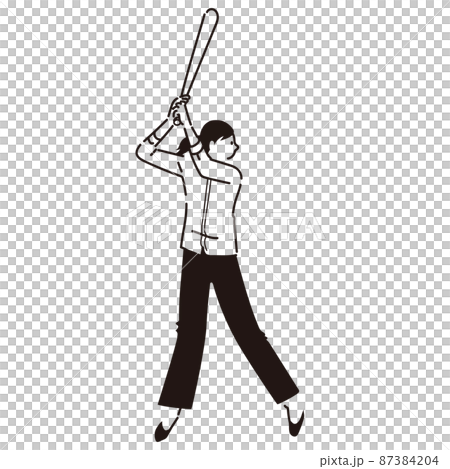 Illustration vector office women's baseball... - Stock Illustration ...
