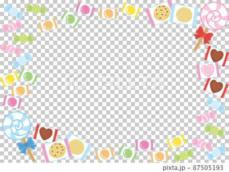 Various individually wrapped sweets frames - Stock Illustration ...