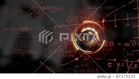 Image of moving circle and mathematical...のイラスト素材 [87575235] - PIXTA