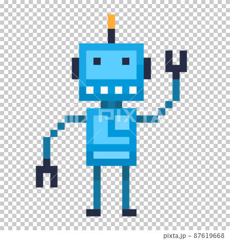 Simple robot pixel illustration - Stock Illustration [87619668] - PIXTA