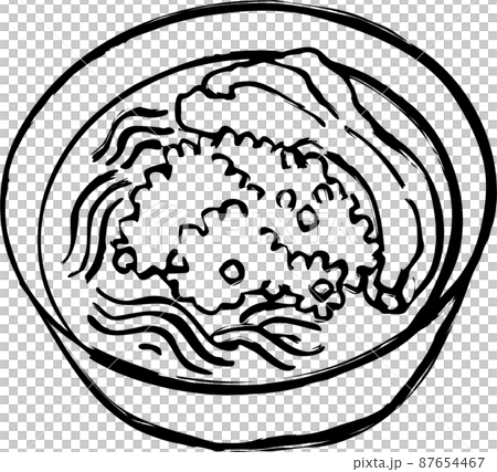 Illustration of dandan noodles line drawing - Stock Illustration ...