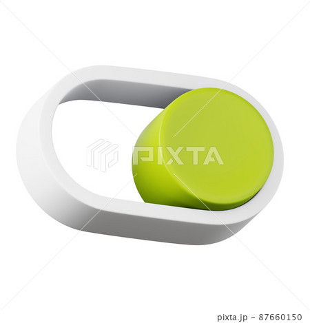 3d Green Button