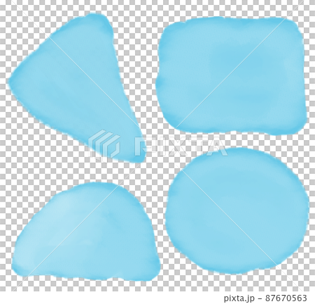 Light blue shape set - Stock Illustration [87670563] - PIXTA