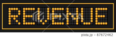 Orange color led in word revenue on black...のイラスト素材 [87672462] - PIXTA