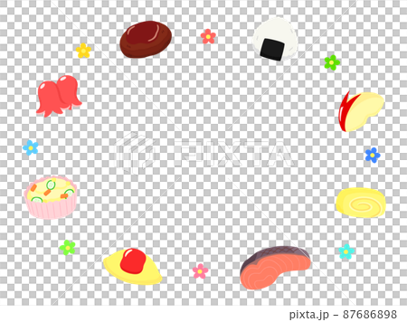 Lunch box side dish frame - Stock Illustration [87686898] - PIXTA