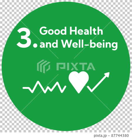SDGs 3. Round icons for health and welfare for... - Stock Illustration ...