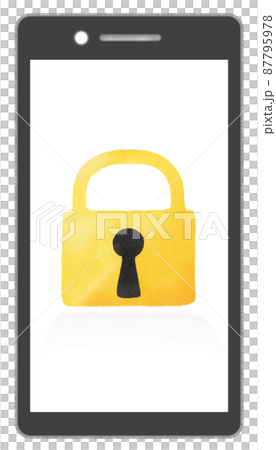 Vertical smartphone and lock screen White screen - Stock Illustration ...