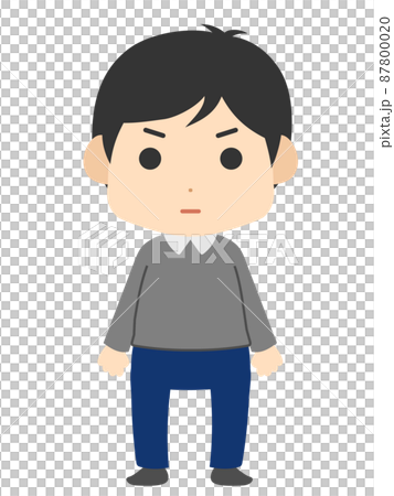 An expressionless man - Stock Illustration [87800020] - PIXTA