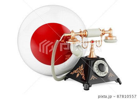 Phone with Japanese flag. Communication...のイラスト素材 [87810557] - PIXTA