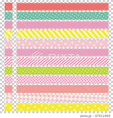 Pattern pattern tape style line set Seasonal... - Stock Illustration ...