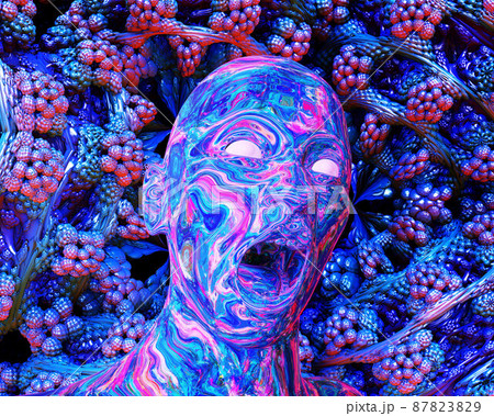 Screaming Man Painting Wallpaper