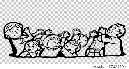 A collection of images of welfare staff and... - Stock Illustration ...