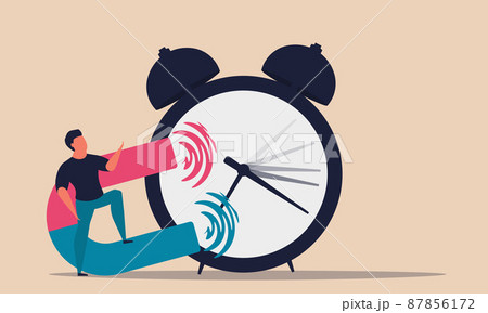 Turning Off Alarm Clock Cartoon