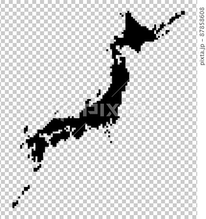 Pixel art style map of Japan - Stock Illustration [87858608] - PIXTA