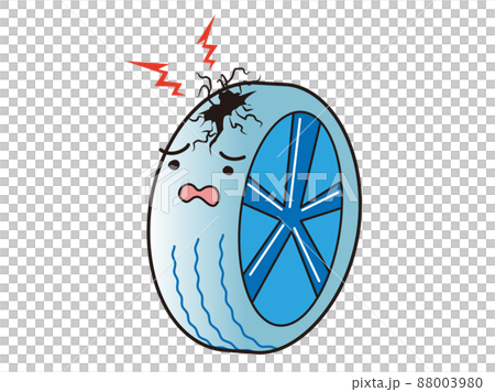 Illustration of a burst tire - Stock Illustration [88003980] - PIXTA
