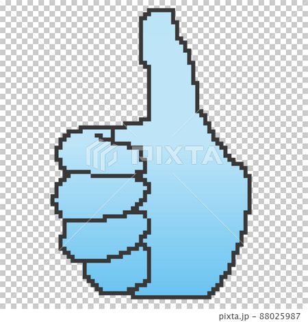 像素藝術 good_Like（藍色）-插圖素材 [88025987] - PIXTA圖庫