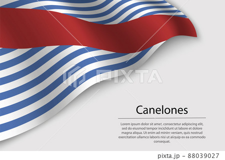 Wave flag of Canelones is a state of Uruguay.のイラスト素材 [88039027] - PIXTA