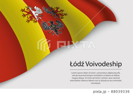 Wave flag of Lodz Voivodeship is a region of...のイラスト素材 [88039336] - PIXTA