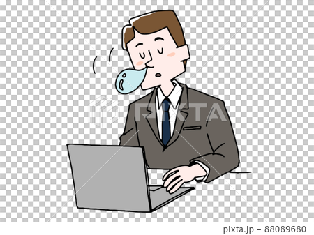 Dozing Off Cartoon