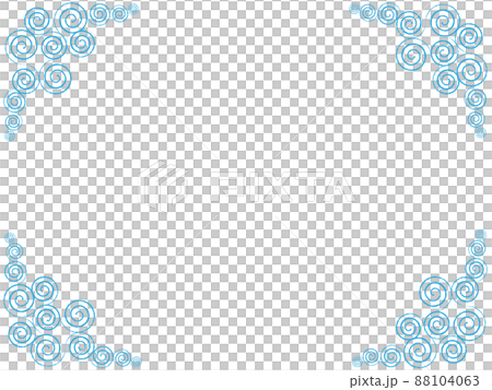 Blue swirl four corner frame background - Stock Illustration [88104063 ...