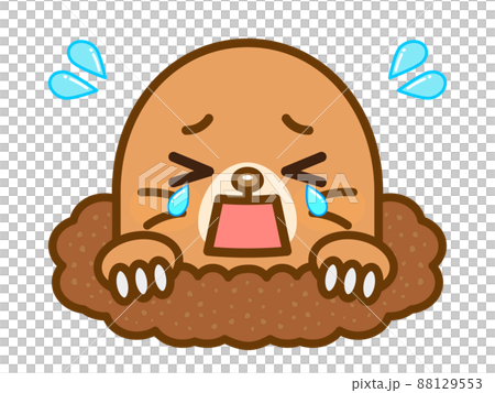 Illustration material of crying mole 4 - Stock Illustration [88129553 ...