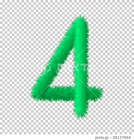 Vector soft fluffy numbers - Stock Illustration [88137664] - PIXTA