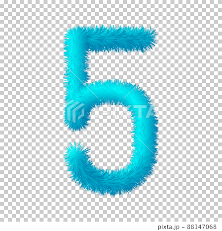 Vector soft fluffy numbers - Stock Illustration [88147068] - PIXTA