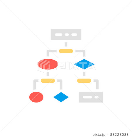 Vector algorithm, coding block schemes white...のイラスト素材 [88228083] - PIXTA