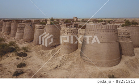 Aerial View to the Sandy Walls of the Pakistani...の写真素材 [88251815] - PIXTA