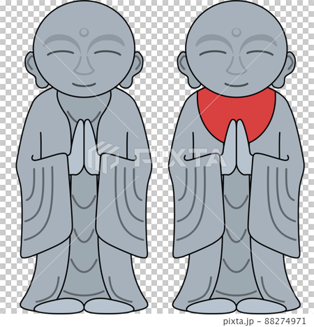 Illustration of Jizo (with outline) - Stock Illustration [88274971] - PIXTA