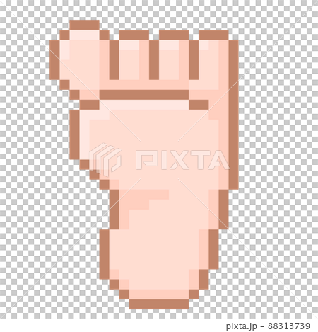 Pixel illustration of bare feet - Stock Illustration [88313739] - PIXTA