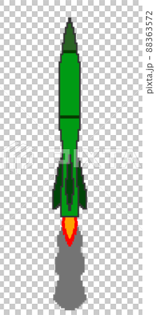 Pixel art missile (green) - Stock Illustration [88363572] - PIXTA