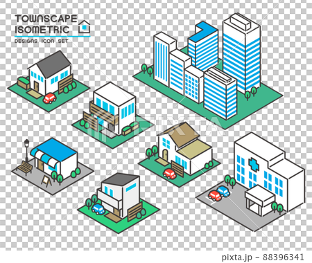 Simple and easy-to-use isometric building... - Stock Illustration ...