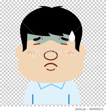 Facial expression of a man: a troubled face - Stock Illustration ...