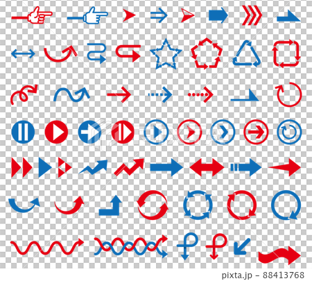 Red-blue arrow - Stock Illustration [88413768] - PIXTA