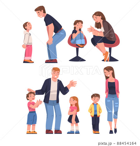 Child Talking To Parent Clipart