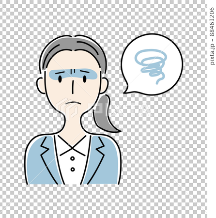 Vector illustration of a woman with a... - Stock Illustration [88461206 ...