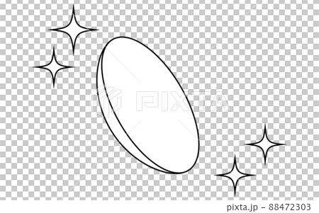 Simple line drawing of contact lenses - Stock Illustration [88472303 ...