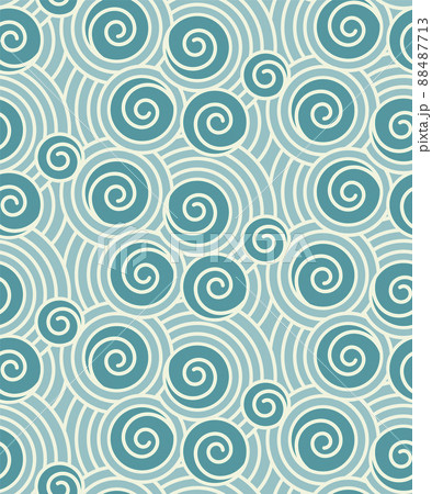 Mint and blue seamless patternのイラスト素材 [88487713] - PIXTA
