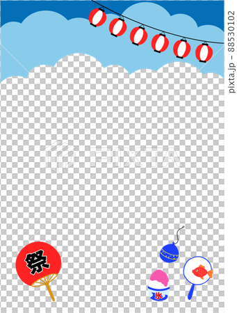 Festival background illustration frame (vertical) - Stock Illustration ...