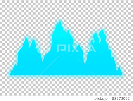 Flame line (blue) - Stock Illustration [88573092] - PIXTA